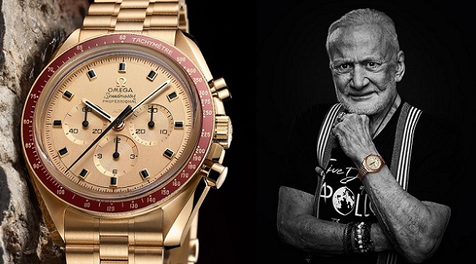 Omega rilascia il nuovo orologio Speedmaster con Buzz Aldrin